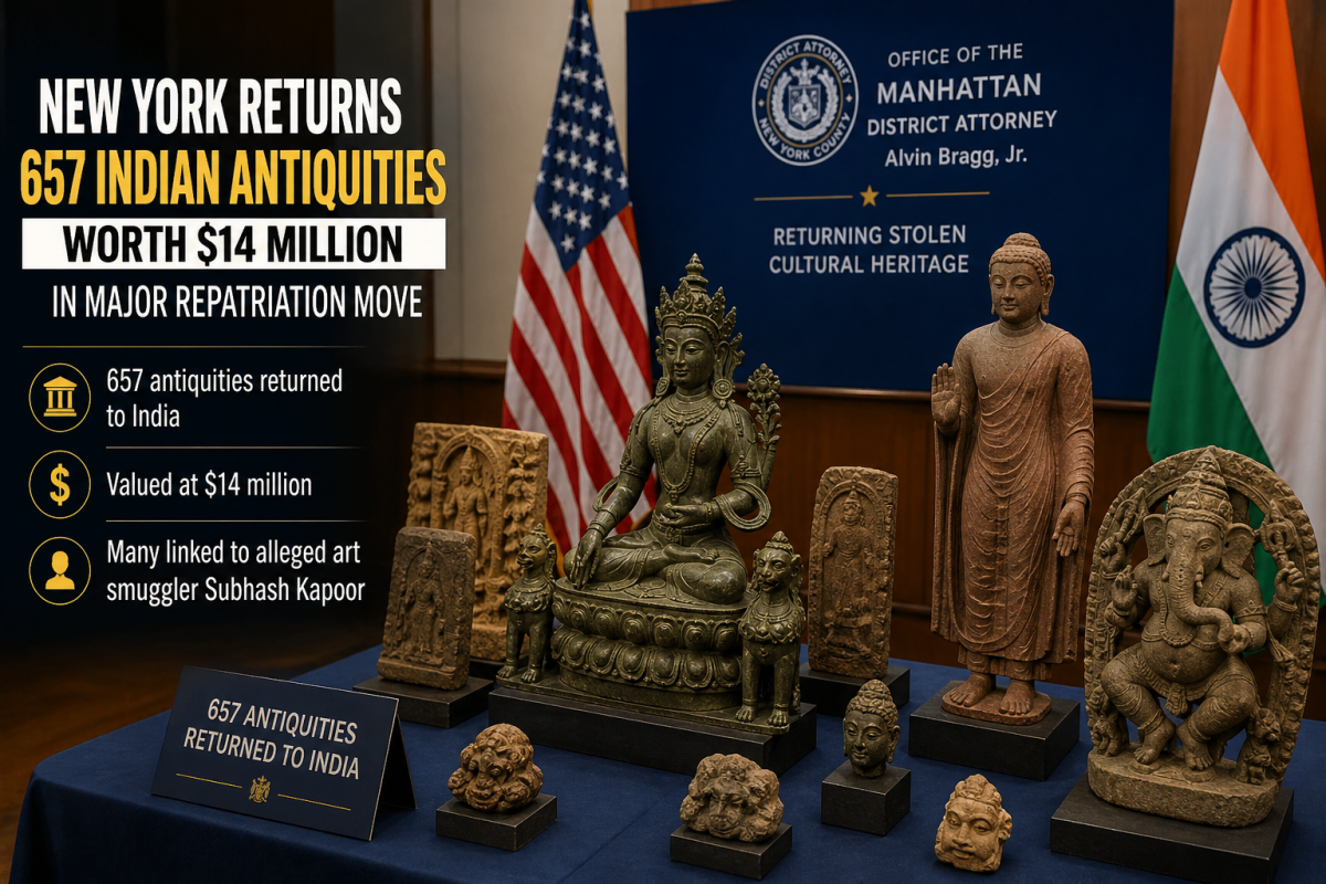 New York returns 657 artifacts to India worth $14 million
